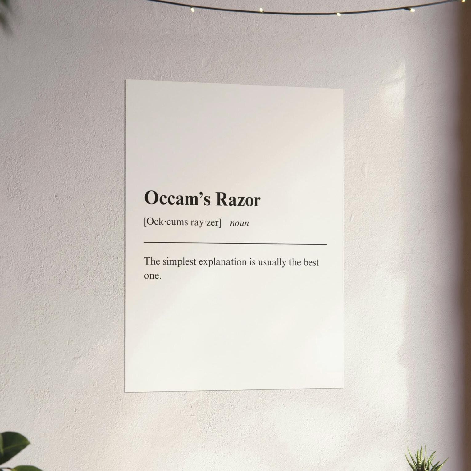 Occam's Razor Poster: Streamlining Solutions for Business Success ...