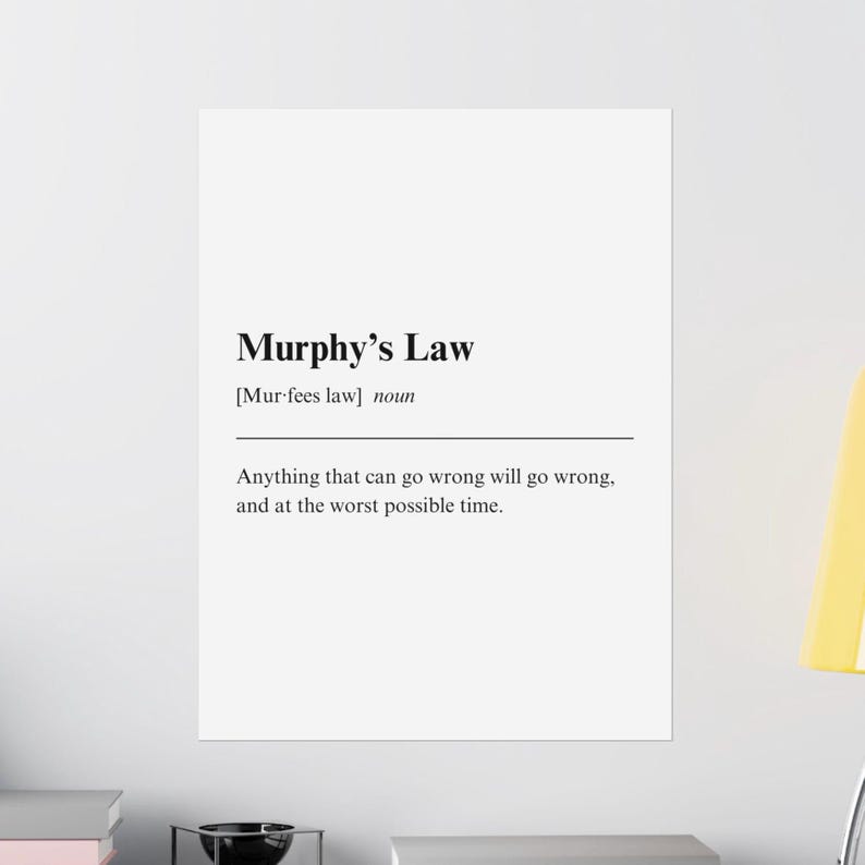 Murphy's Law Poster: Adding Humor and Resilience to Your Workplace ...