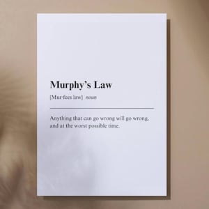 Murphy's Law Poster: Adding Humor and Resilience to Your Workplace ...