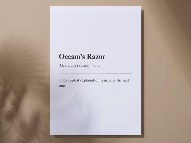 Occam's Razor Poster: Streamlining Solutions for Business Success ...