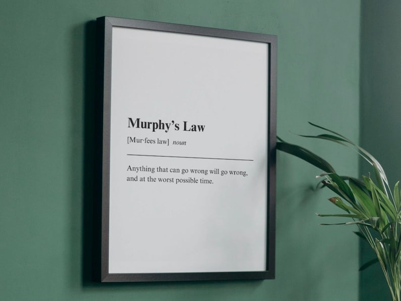 Murphy's Law Poster: Adding Humor and Resilience to Your Workplace ...