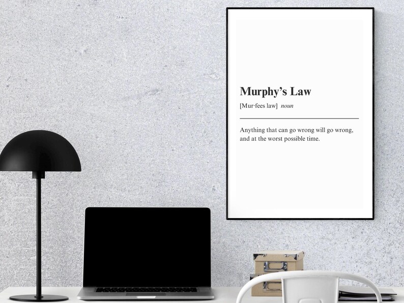 Murphy's Law Poster: Adding Humor and Resilience to Your Workplace ...