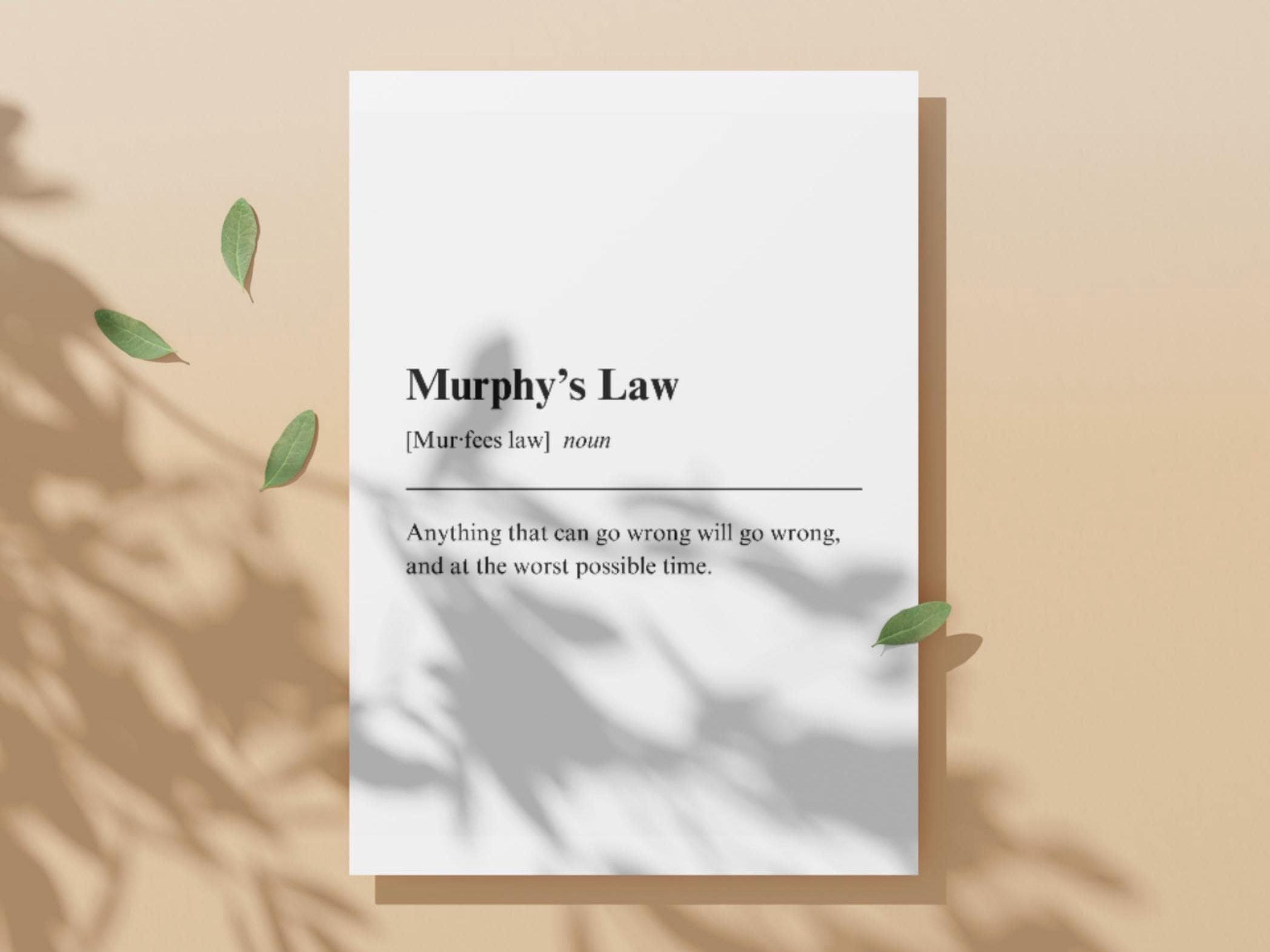 Murphy's Law Poster: Adding Humor and Resilience to Your Workplace ...