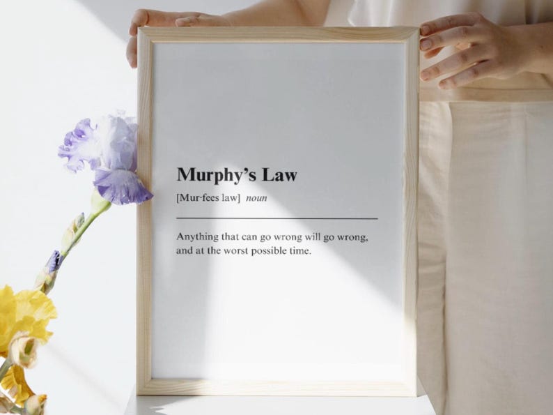 Murphy's Law Poster: Adding Humor and Resilience to Your Workplace ...