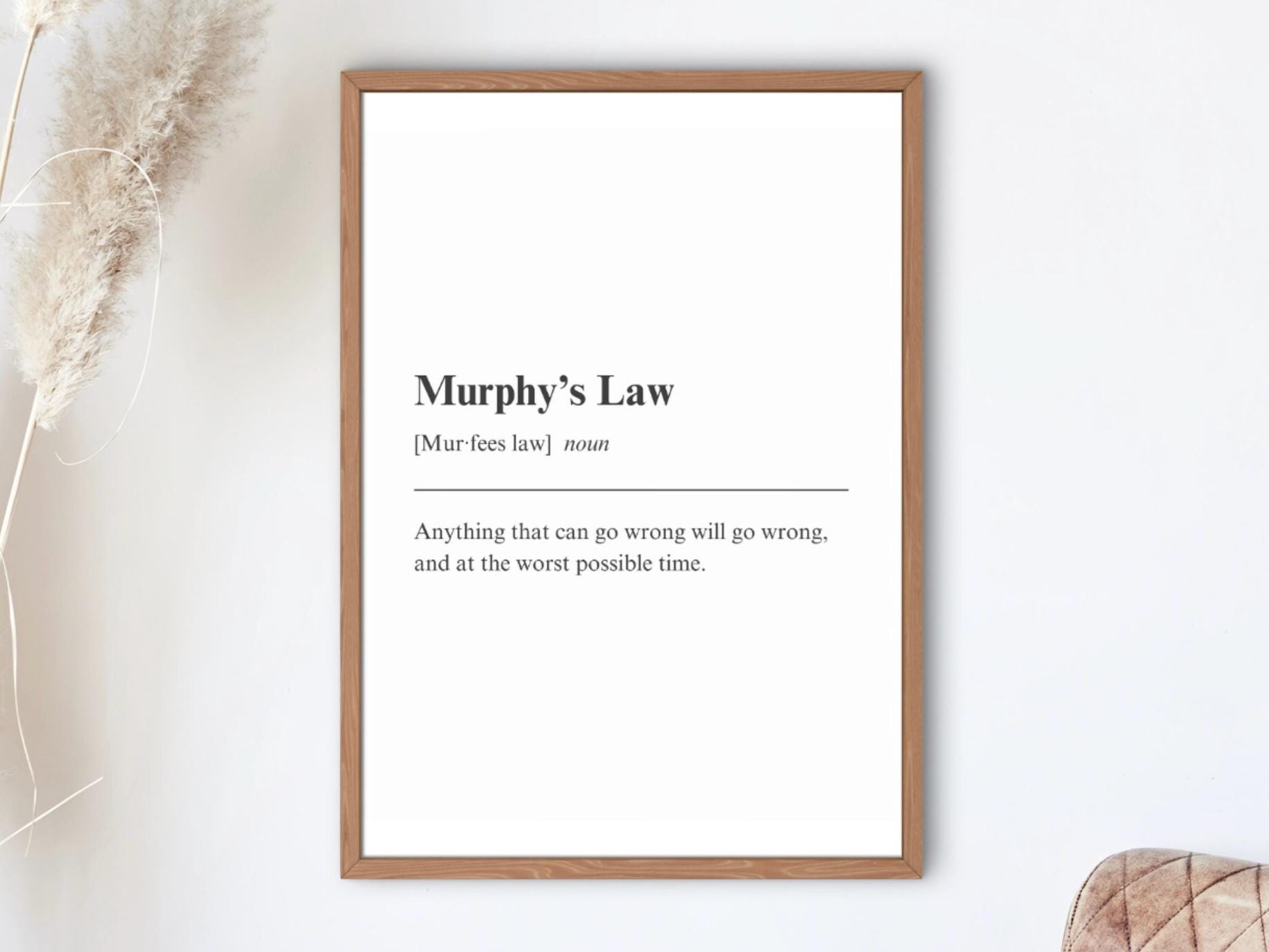 Murphy's Law Poster: Adding Humor and Resilience to Your Workplace ...