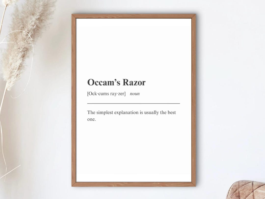 Occam's Razor Poster: Streamlining Solutions for Business Success ...