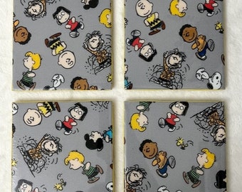 Snoopy Peanuts Coasters Set of 4 - Etsy