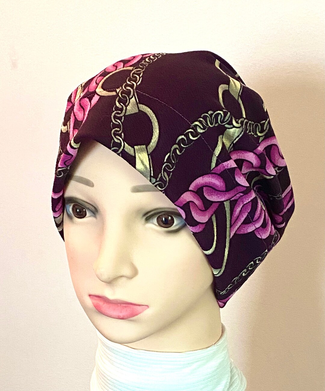 Beautiful Chemo Cap in Luxury Chain Print - Etsy