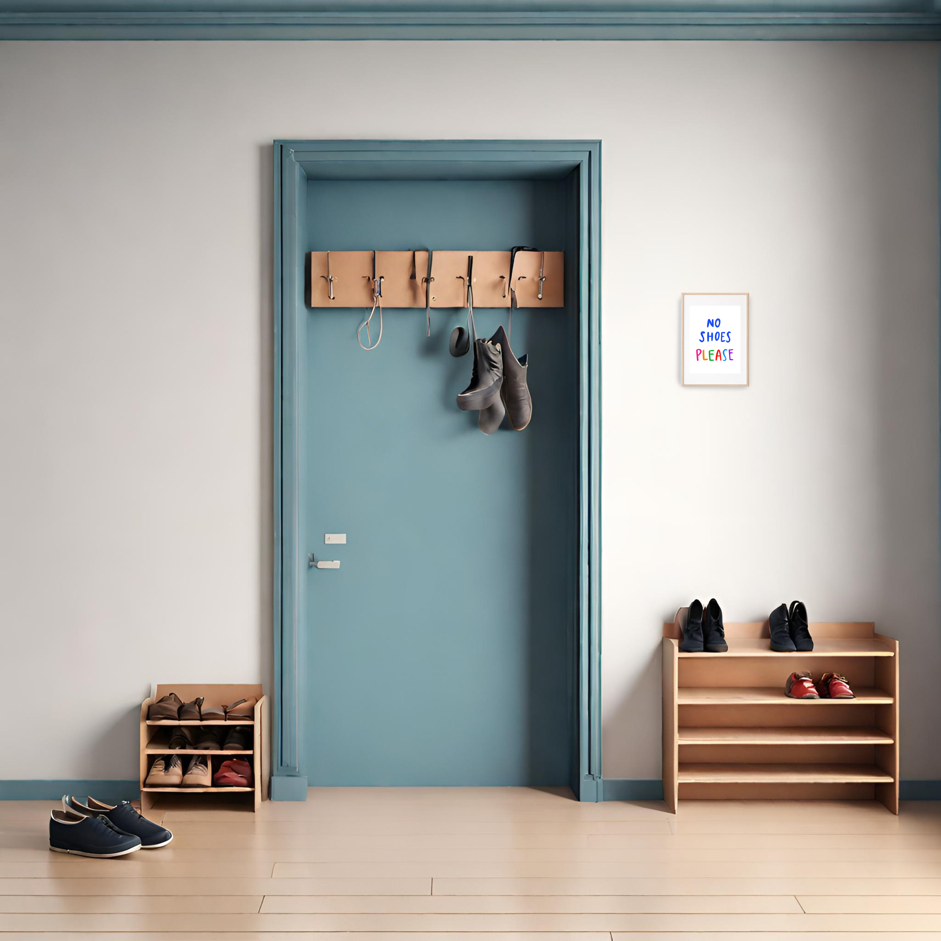 No Shoes Please Printable Sign, House Rules Printable, Entryway Sign ...