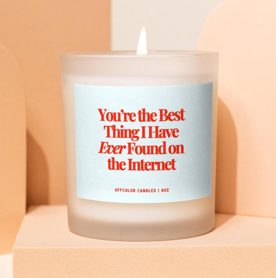Best Thing on the Internet Candle, Anniversary Gift for Him, Long ...