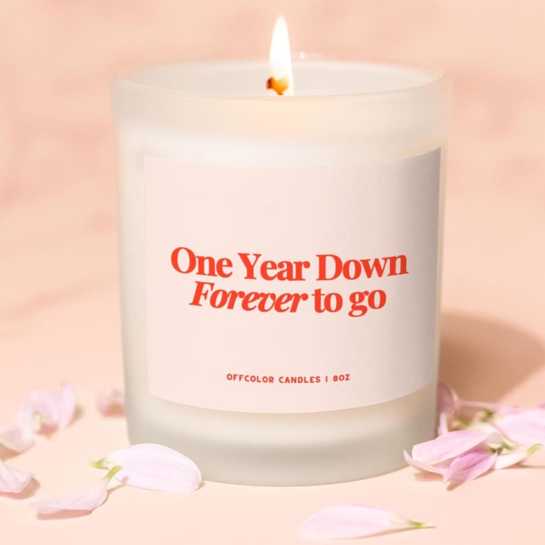 One Year Down Forever to Go, First Anniversary Gift for Husband, 1st ...