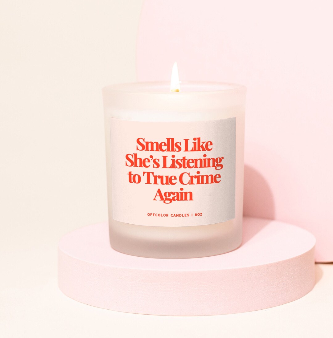 Funny True Crime Gift for Her, Podcast Gift for Wife, True Crime Candle ...