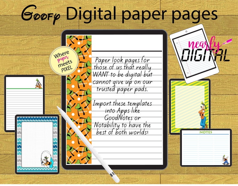 Digital Goofy Paper Pad Pages for Goodnotes or Notability Apps - Etsy