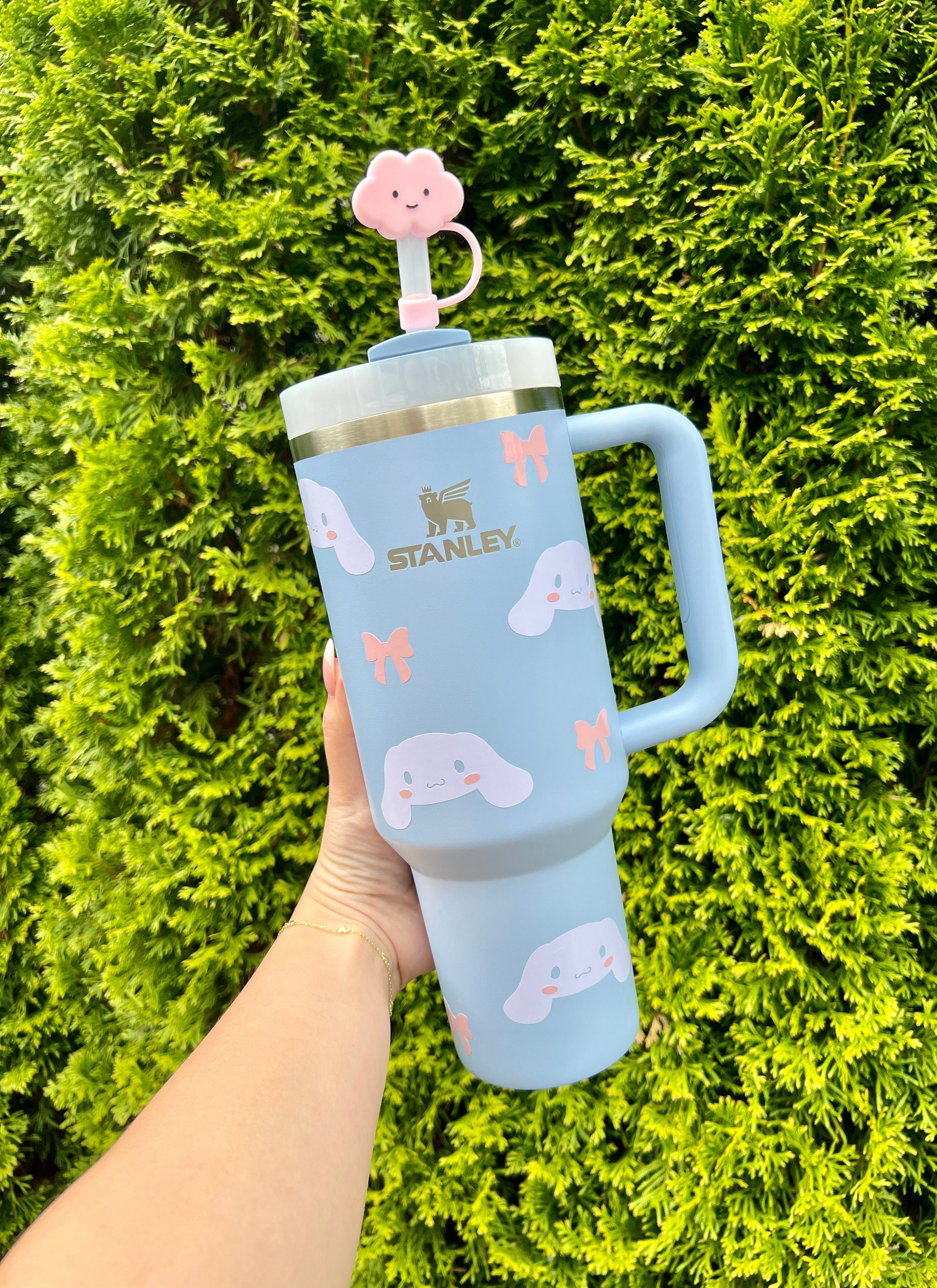 Cinnamoroll Stanley 40oz Pastel Blue Cup, Vinyl Decals, Sanrio Inspired ...