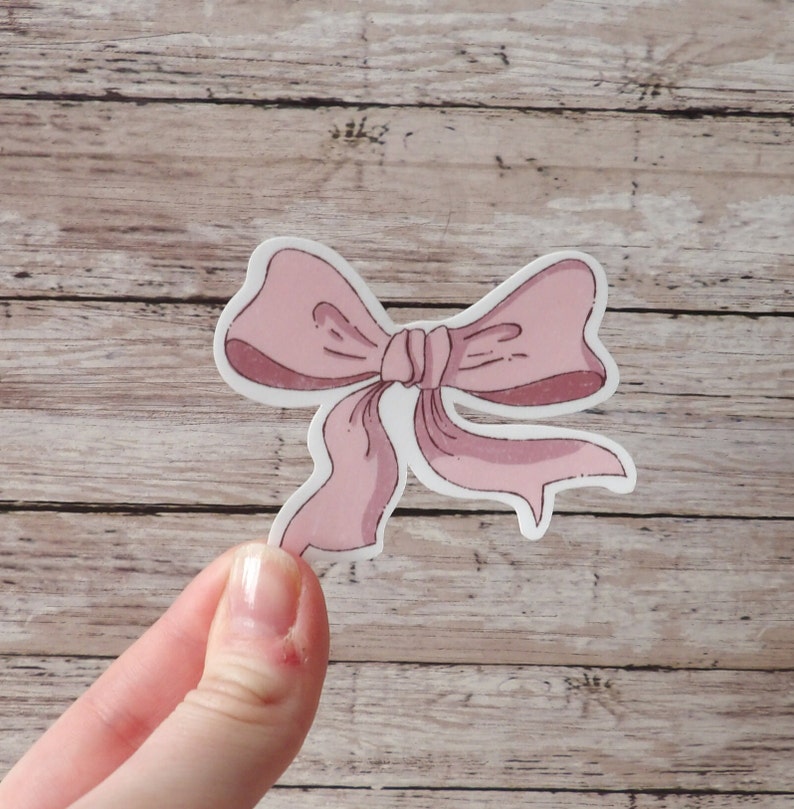 Pink Bow Sticker Cute Sticker Laptop Sticker Water Bottle Sticker ...