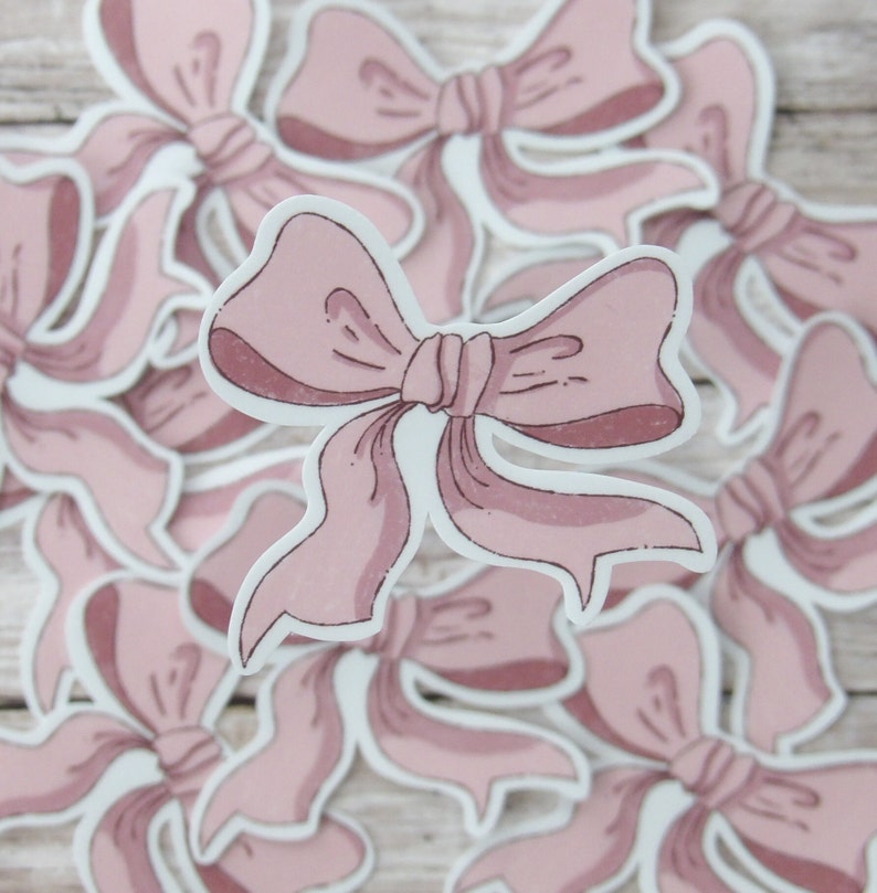 Pink Bow Sticker Cute Sticker Laptop Sticker Water Bottle Sticker ...
