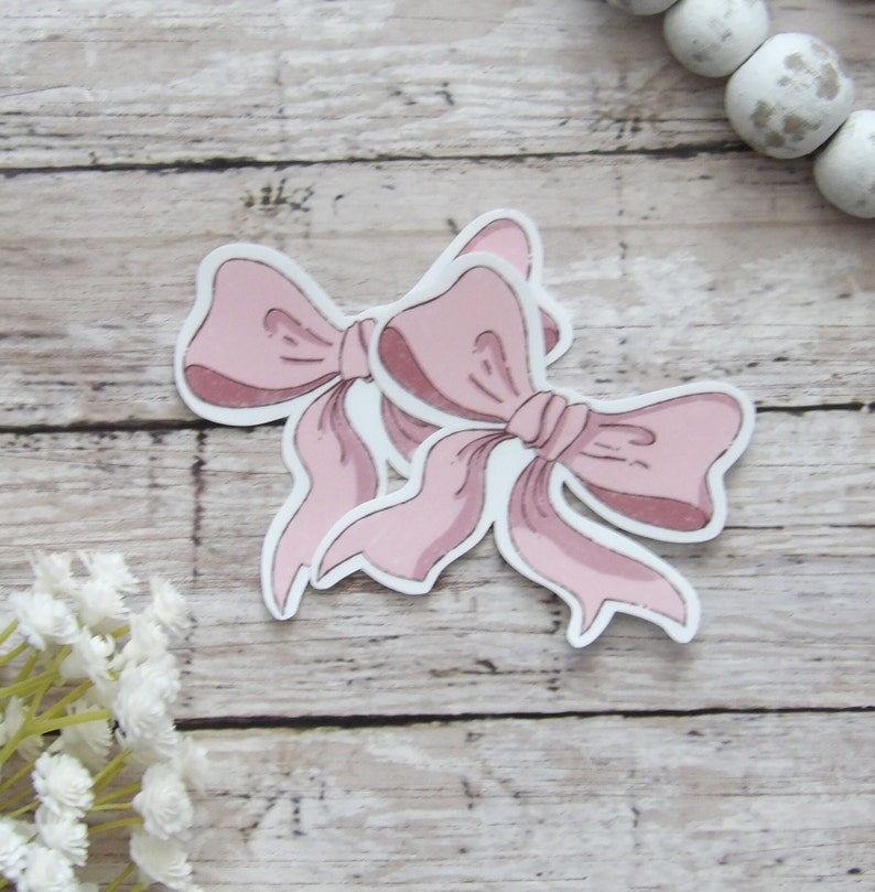Pink Bow Sticker Cute Sticker Laptop Sticker Water Bottle Sticker ...