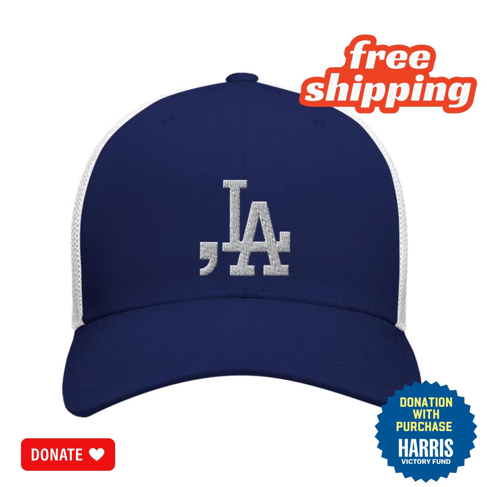 Kamala Comma LA Dodgers Inspired Retro Trucker Hat - Etsy