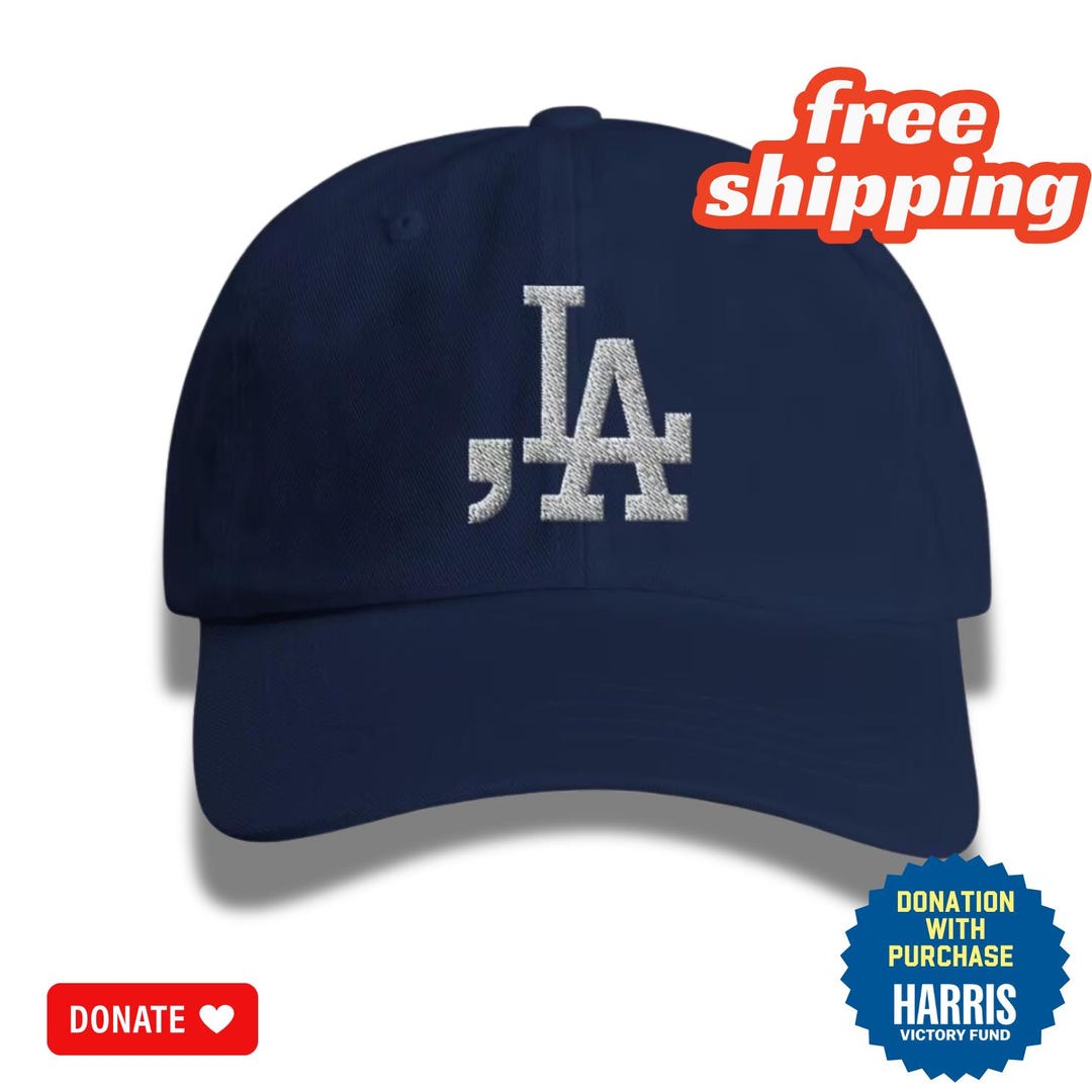Kamala Harris Comma LA Dodgers Inspired Adult Low-profile Cotton Twill ...
