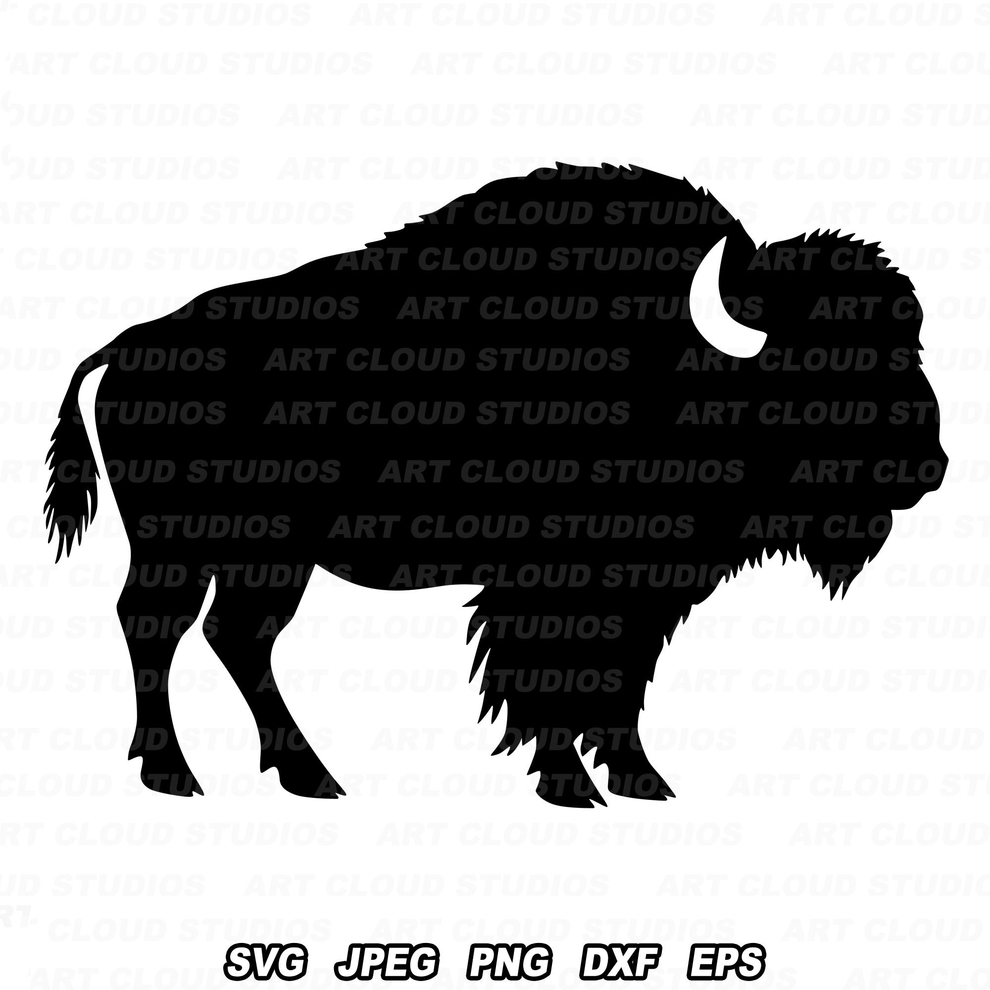Bison SVG, Buffalo SVG, Cut File, Jpeg, Animal Clipart, Digital ...