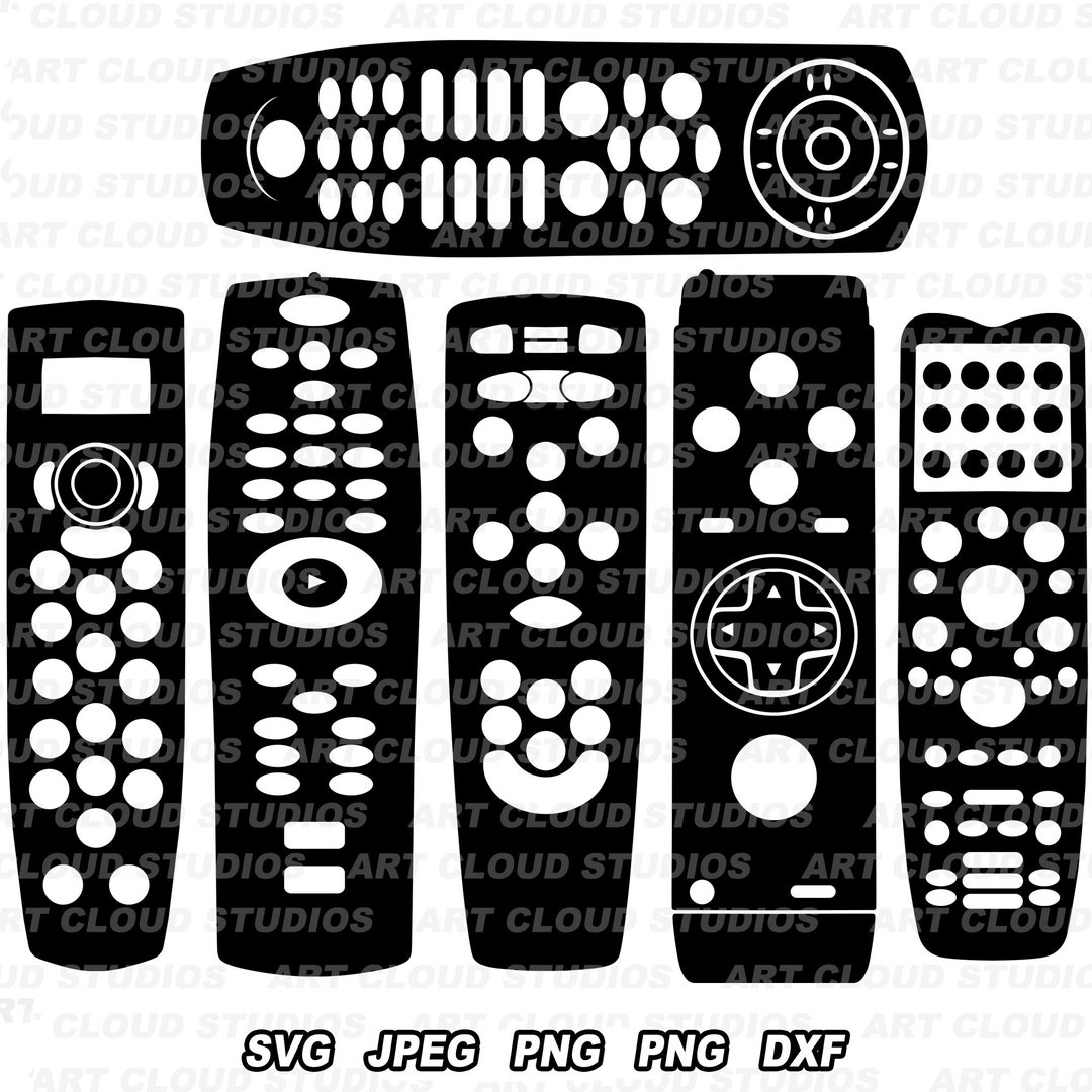 Remote Control SVG, TV Remote Cut Files, Remote Control Silhouette ...