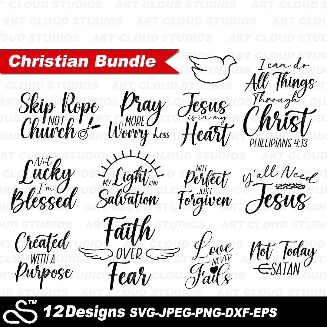 Christian Bundle SVG, Scripture Bundle, Bible Verse Bundle, Cut Files ...
