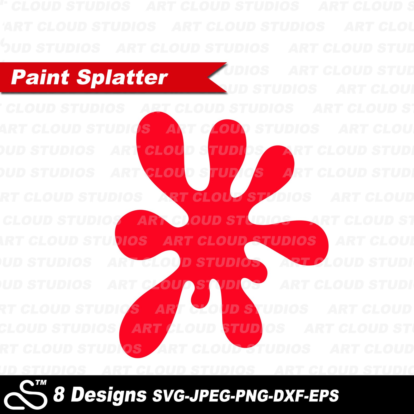 Paint Splatter SVG Bundle, Paint Splat PNG, Paint Svg, Clipart, Ink ...