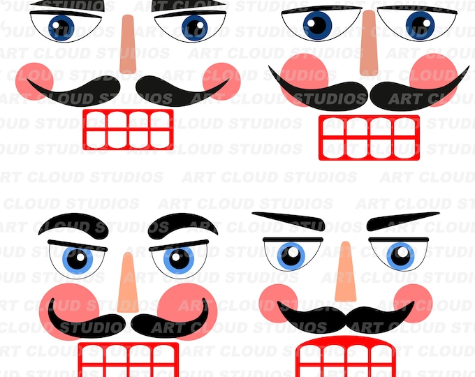 Nutcracker Face SVG. Nutcracker Face Png. Nutcracker Face Clipart. Nutcracker Face Cut File ...