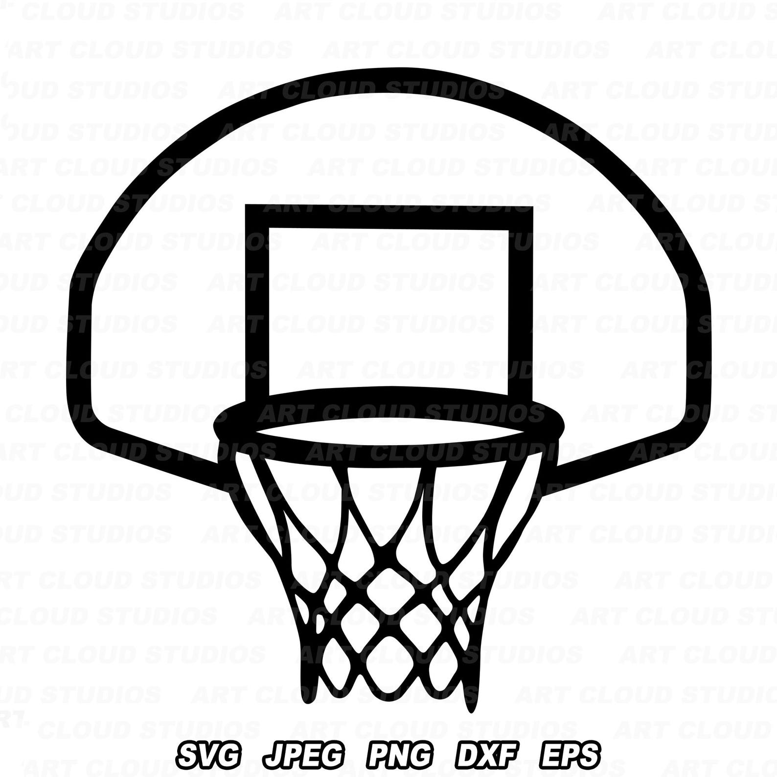 Basketball Hoop SVG, Basketball Backboard SVG, Cut File, Jpeg, Sports ...