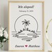 We Eloped Custom Print Line Art Illustration Elopement Announcement ...