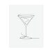 Martini Glass Line Art Print Minimalist Wall Art Home Decor Modern Wall ...
