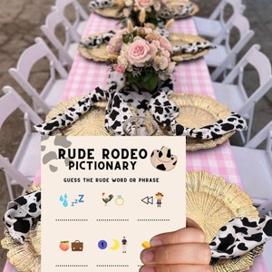 Rude Rodeo Pictionary- Hen Party Games - Bachelorette Party - Last ...