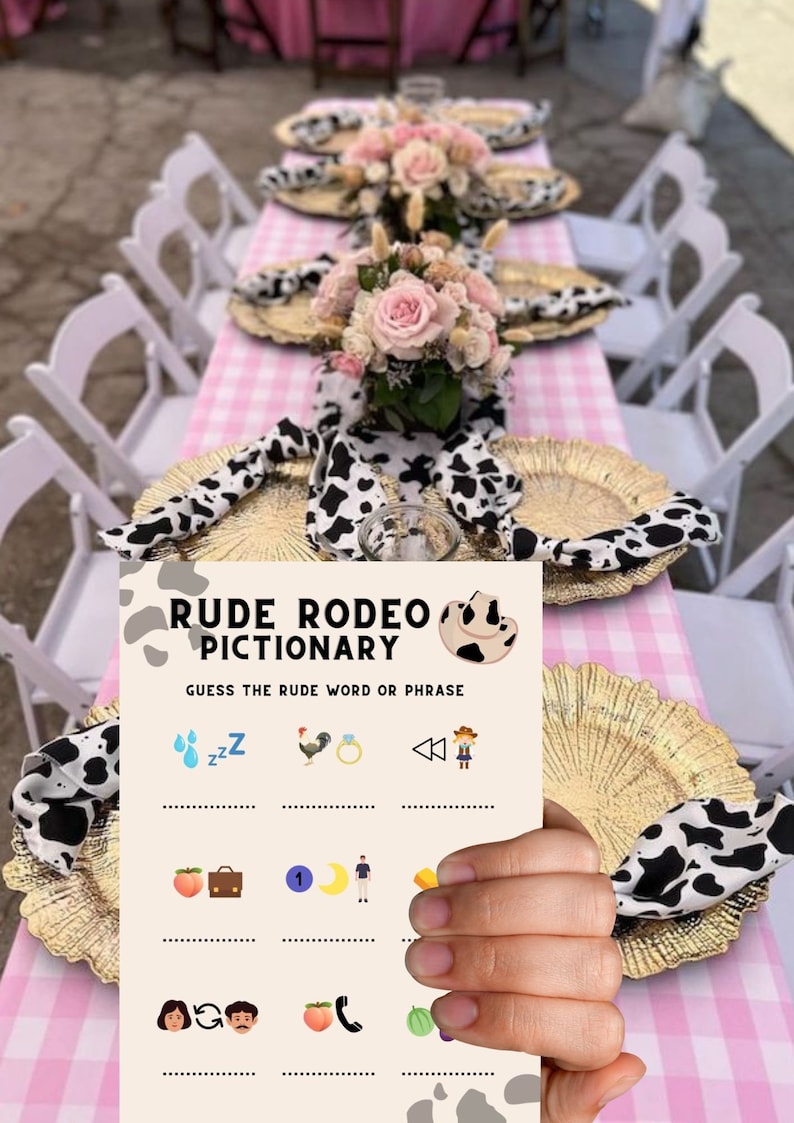 Rude Rodeo Pictionary- Hen Party Games - Bachelorette Party - Last ...