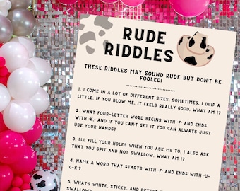 Rude Rodeo Pictionary: Bachelorette/hen Party Game, Last Rodeo/cowgirl ...