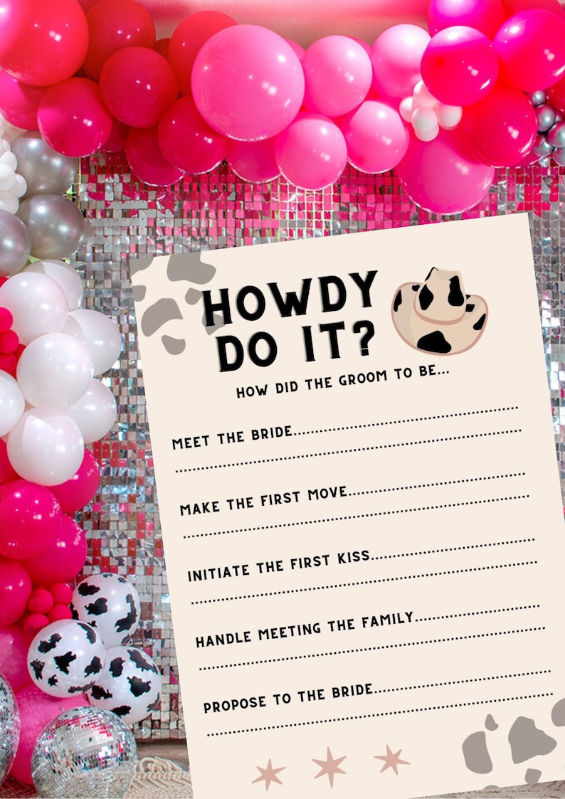 Howdy Do It? - Hen Party Games - Bachelorette Party - Last Rodeo Theme ...