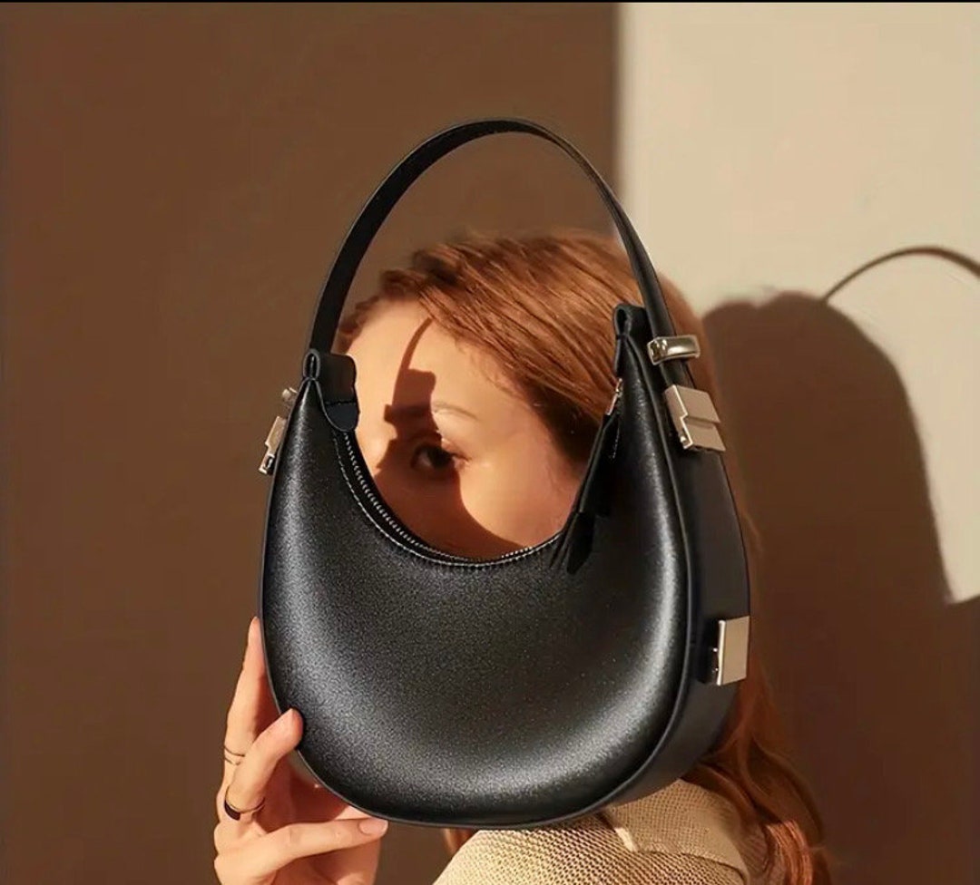 French Style Small Black Shoulder Bag, Minimalist Bag,vintage Style ...