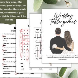 Wedding Table Games | Wedding Activities | Wedding Reception Games ...
