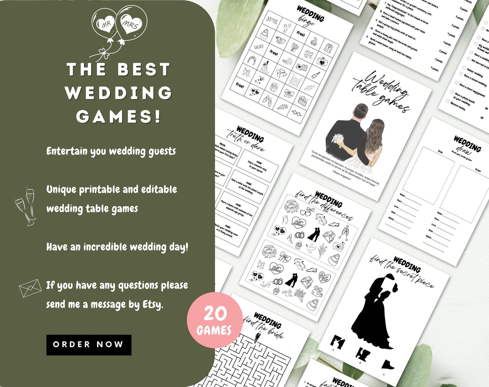 Wedding Table Games | Wedding Activities | Wedding Reception Games ...
