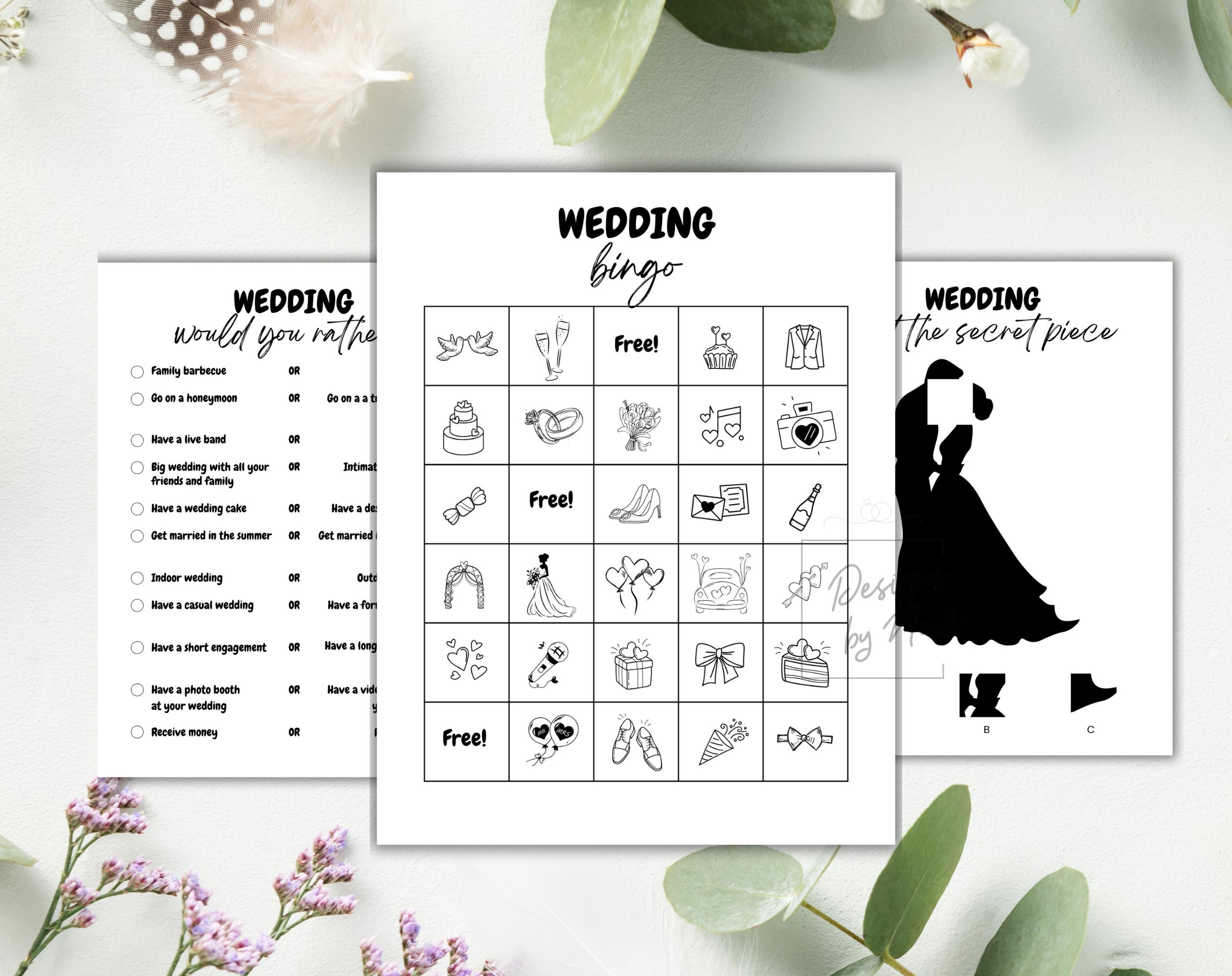 Wedding Table Games | Wedding Activities | Wedding Reception Games ...