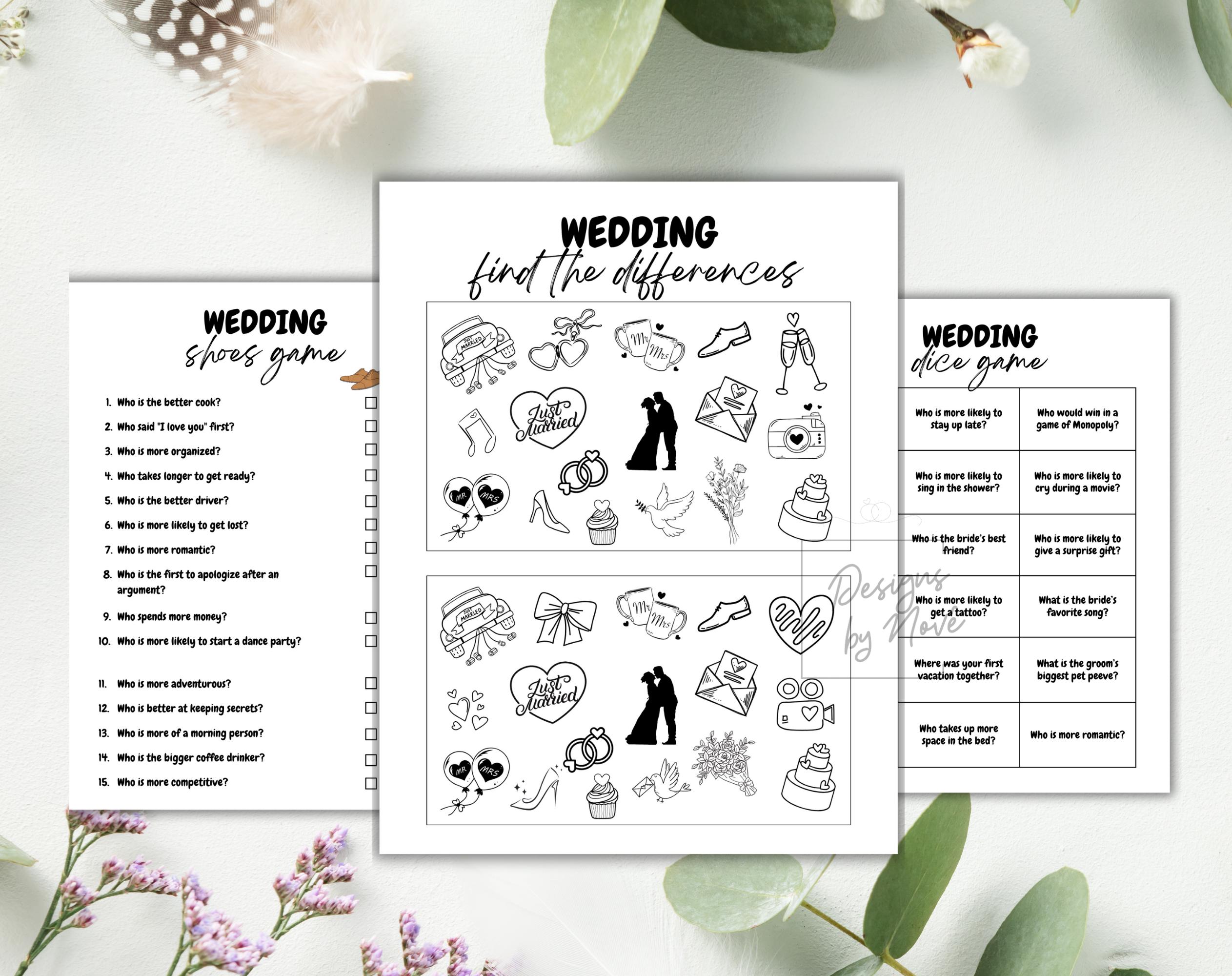 Wedding Table Games | Wedding Activities | Wedding Reception Games ...
