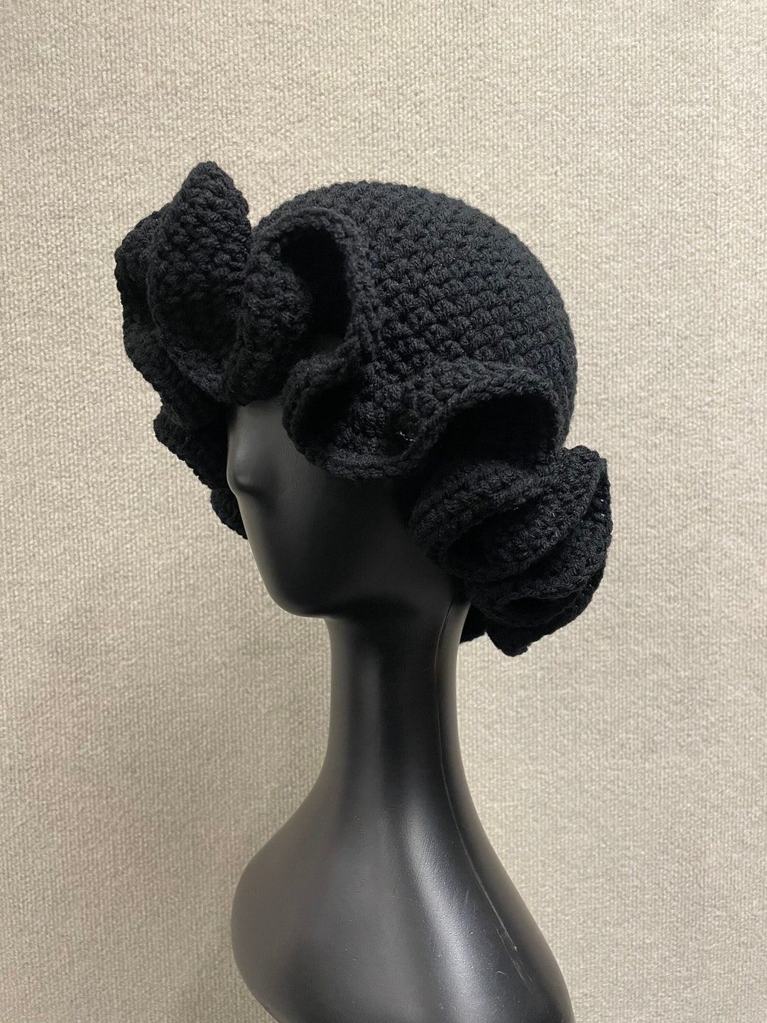 Crochet Ruffle Wavy Hat - Etsy
