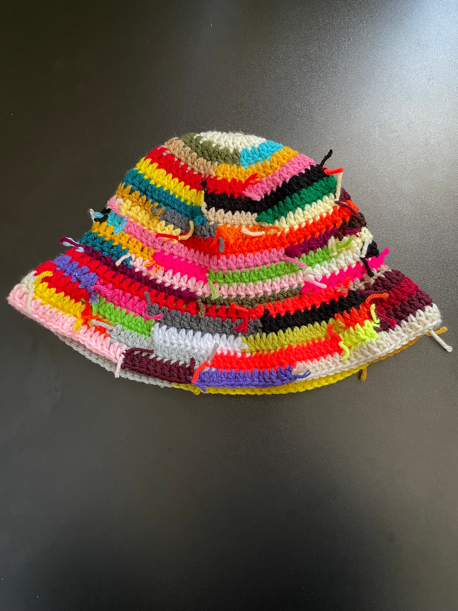 Distressed Crochet Scrap Yarn Bucket - Etsy