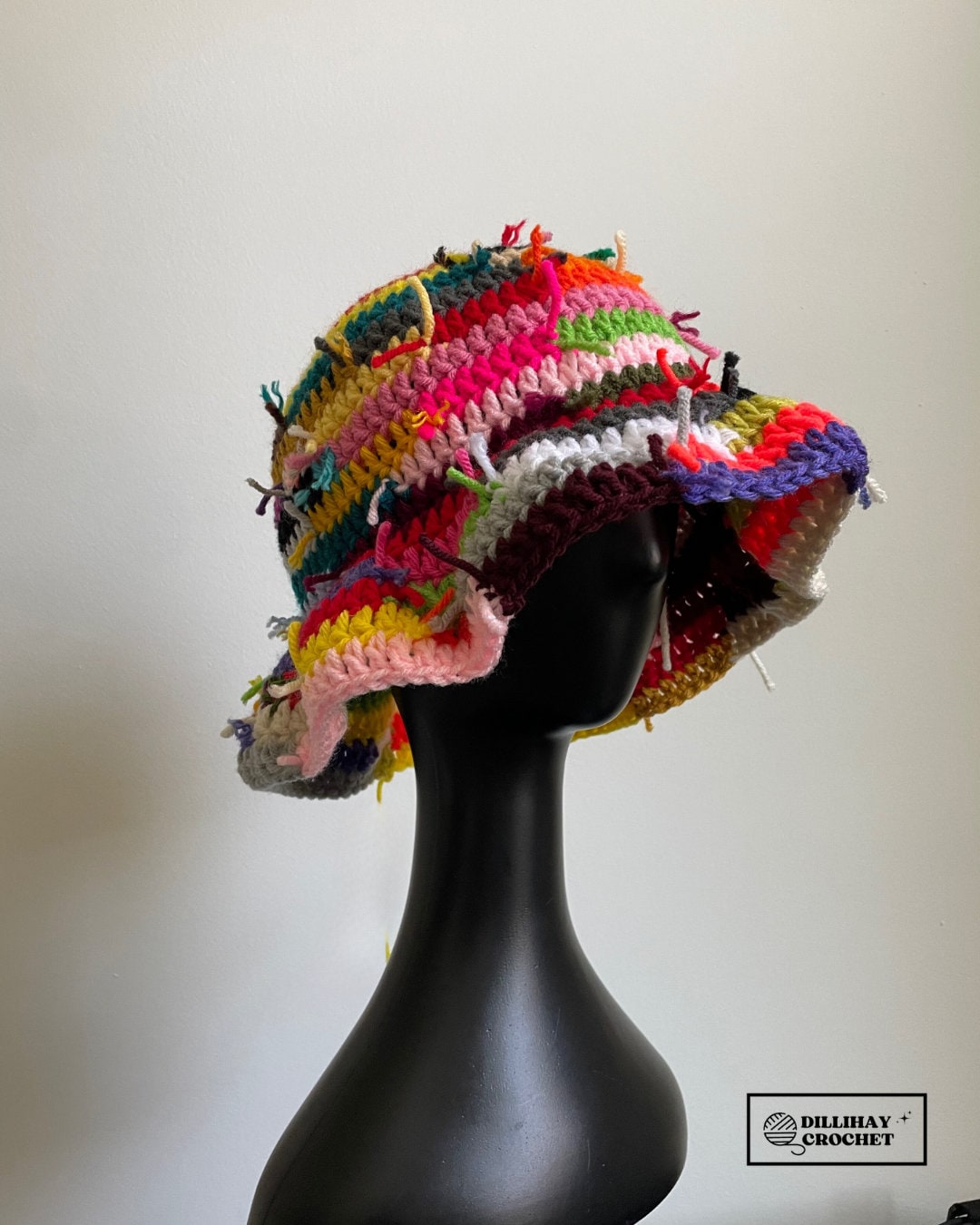 Distressed Crochet Scrap Yarn Bucket - Etsy