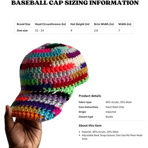 Crochet Baseball Cap - Etsy