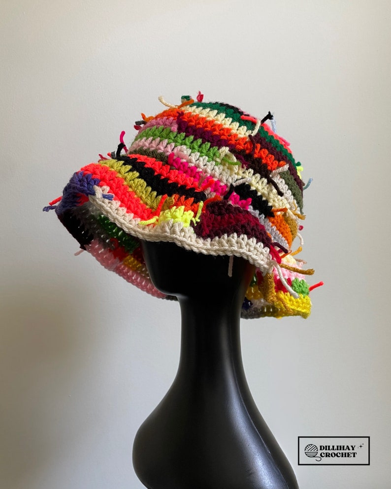 Distressed Crochet Scrap Yarn Bucket - Etsy