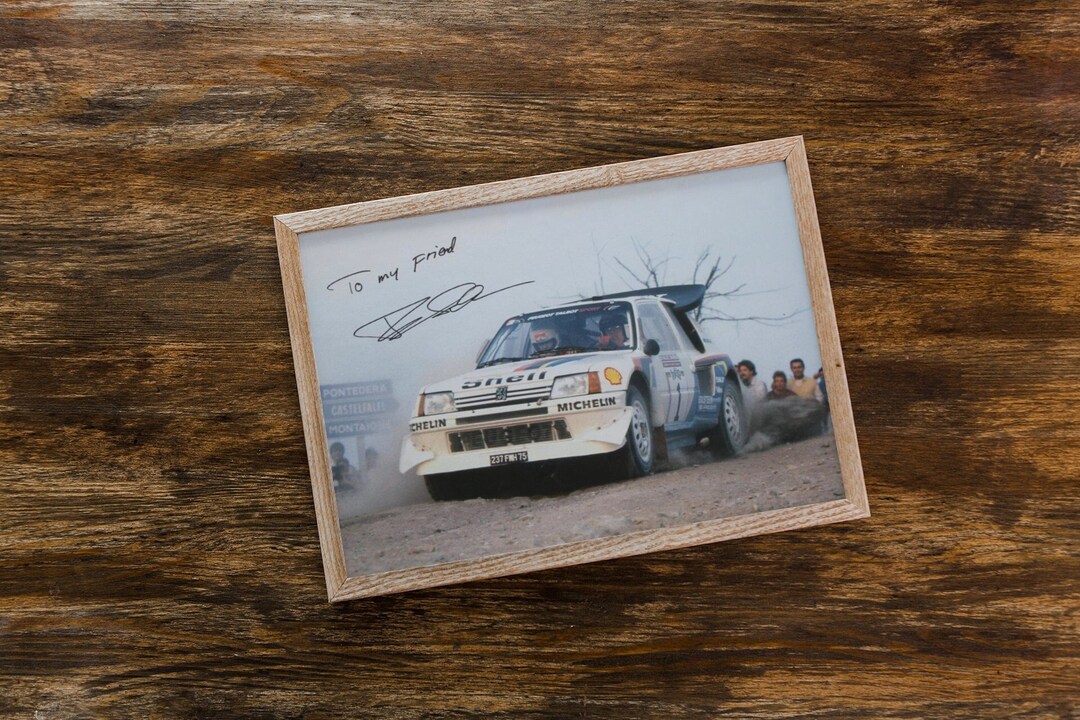 Peugeot 205 T16 Group B Rally Vintage Poster, Wrc, Signature of Timo ...