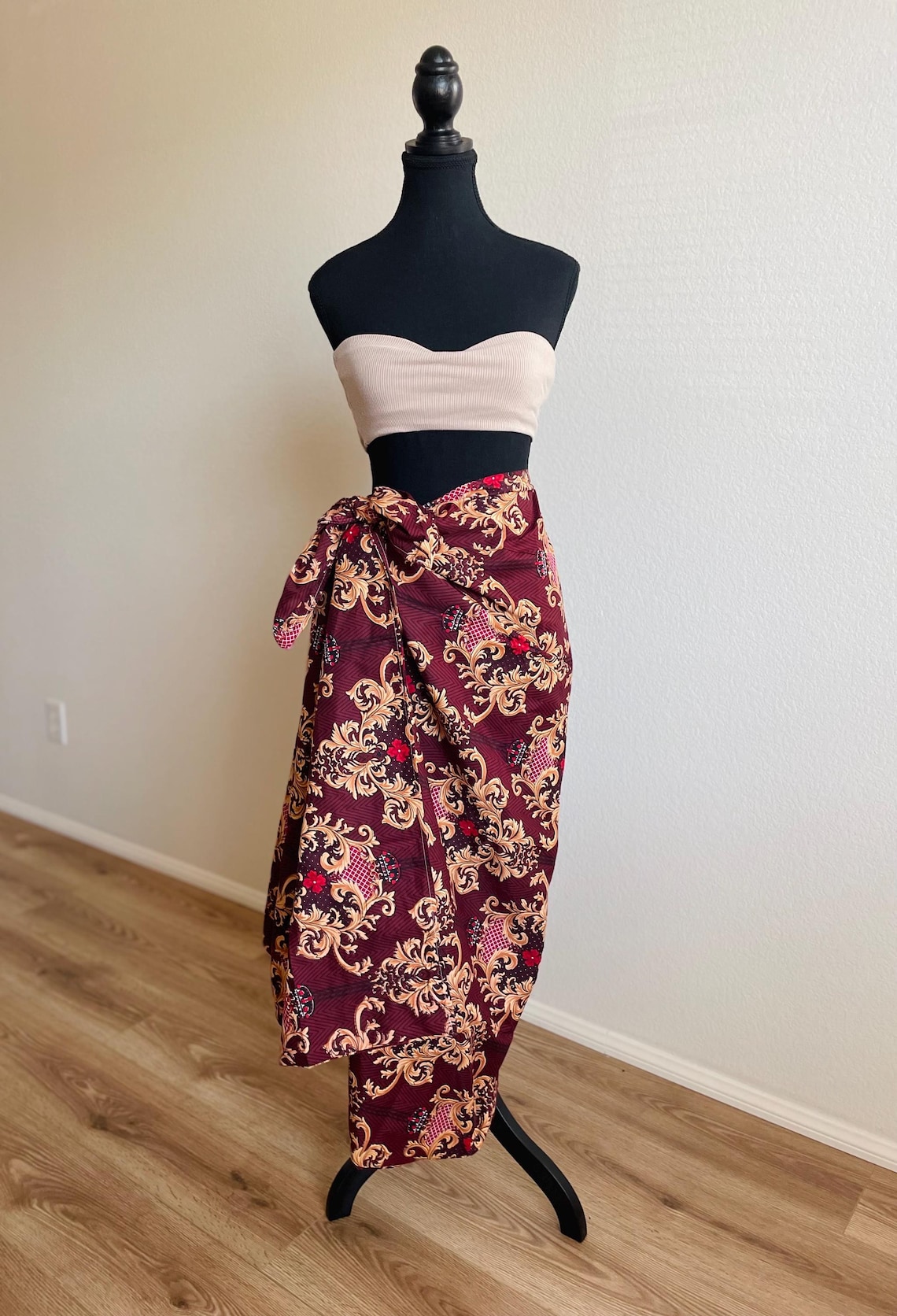 Malong Sarong Batik Plum Maroon Magenta High Premium Quality Fabric ...