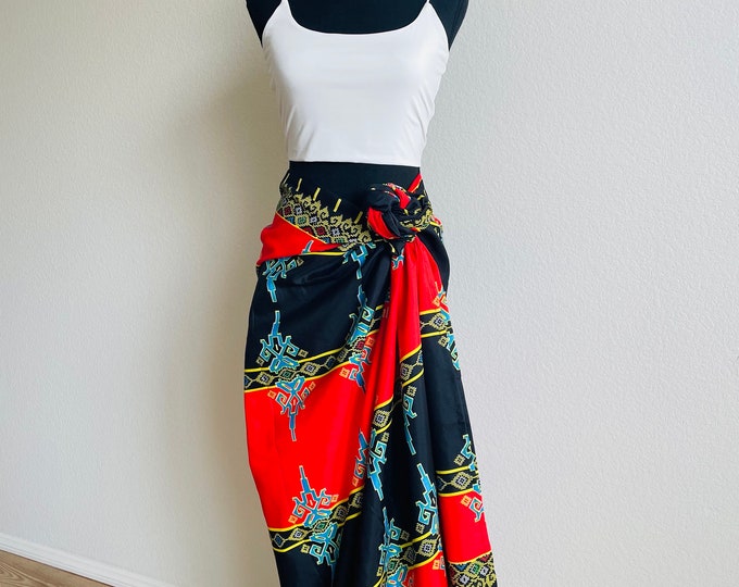 Malong Sarong Maranao Landap Batik Colorful Red Multi Functional Attire ...