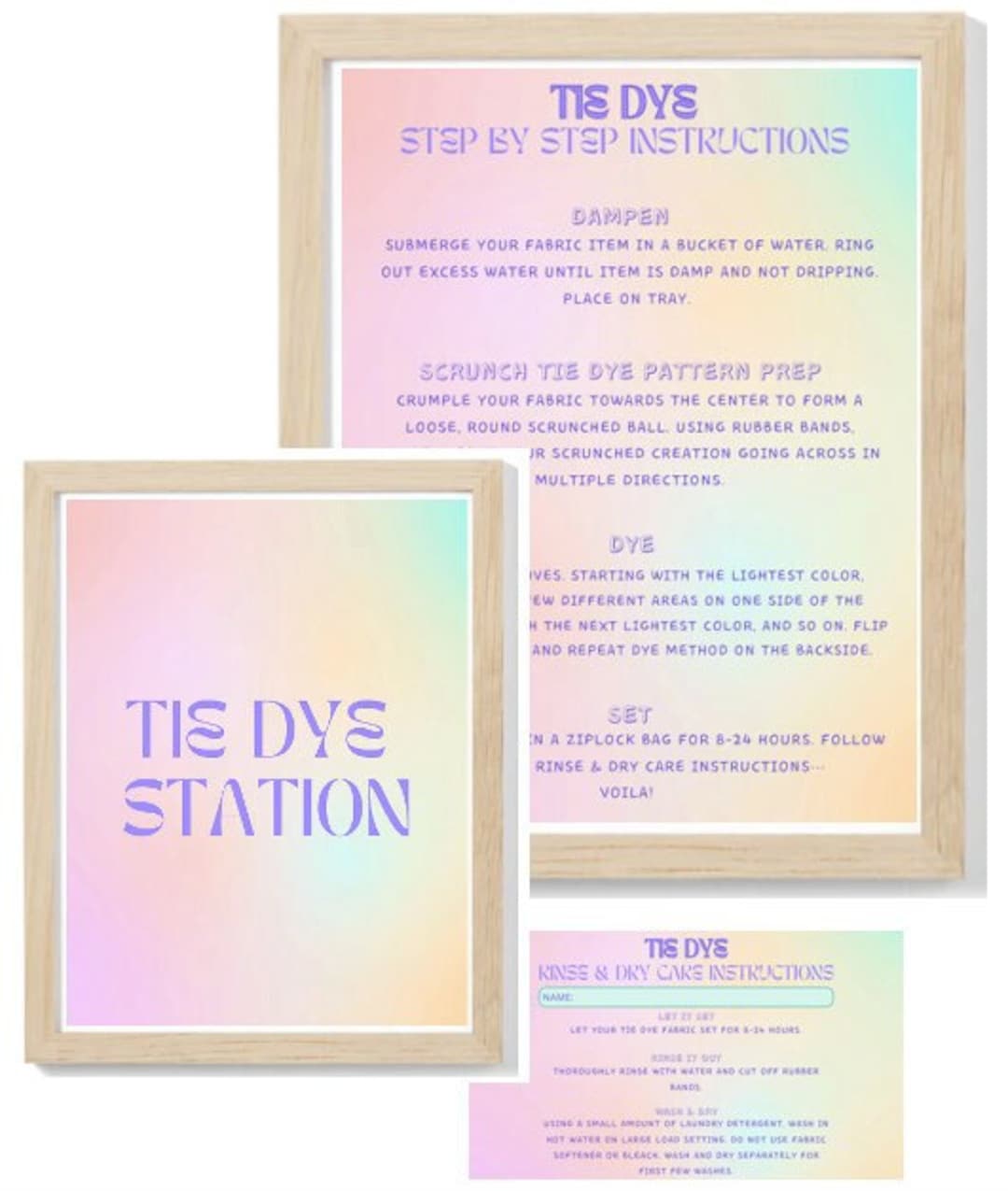 Tie Dye Instructions Digital Download Bundle, Step by Step How to ...