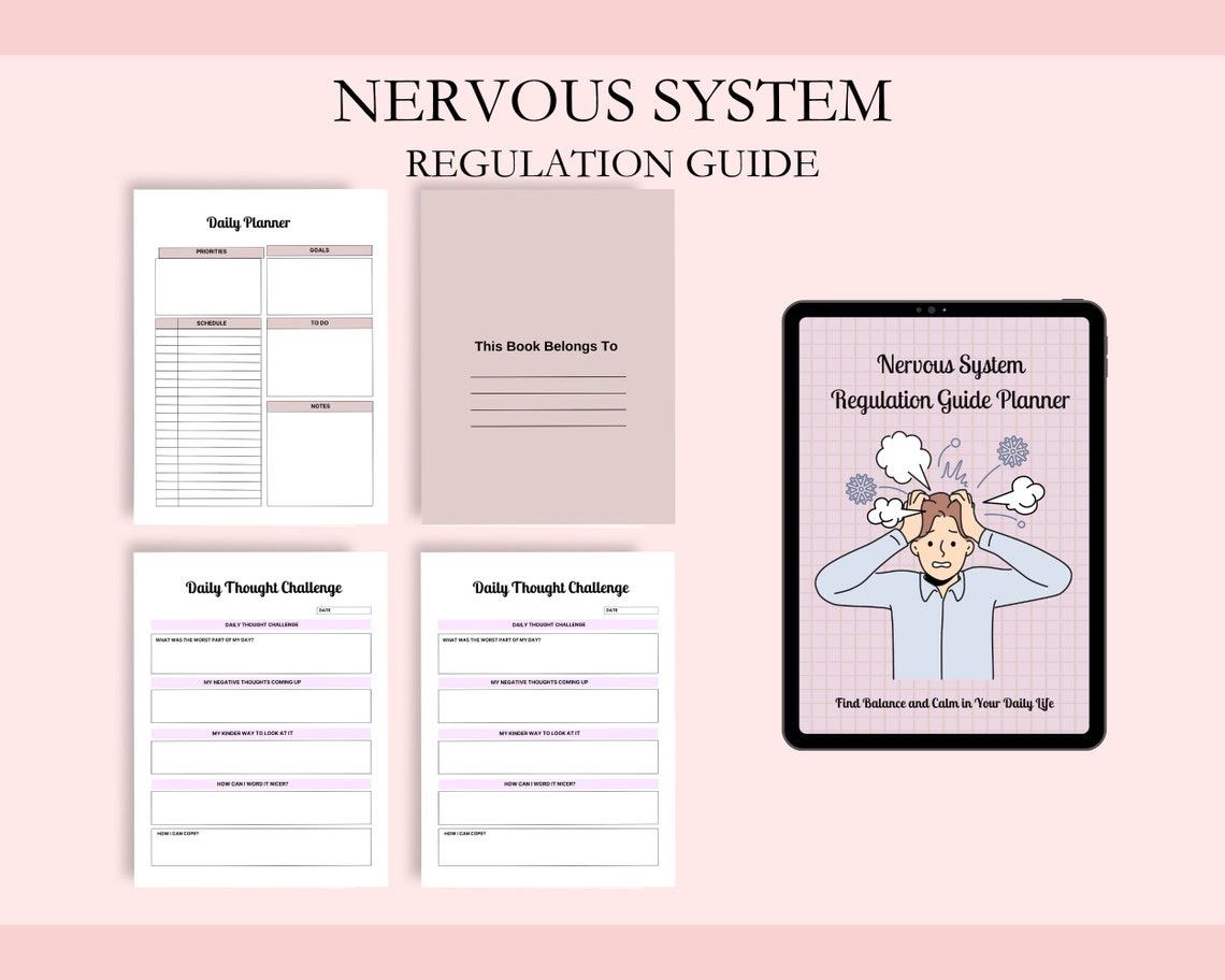 Nervous System Regulation Guide Planner | Stress Management Strategies ...